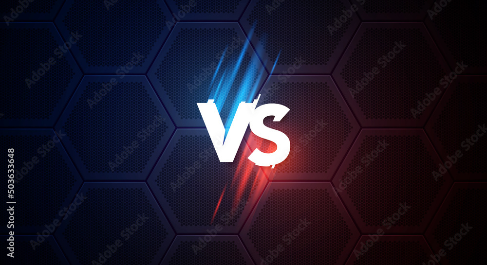 Battle Concept. Versus Sign On Metal Background. Stock Vector | Adobe Stock