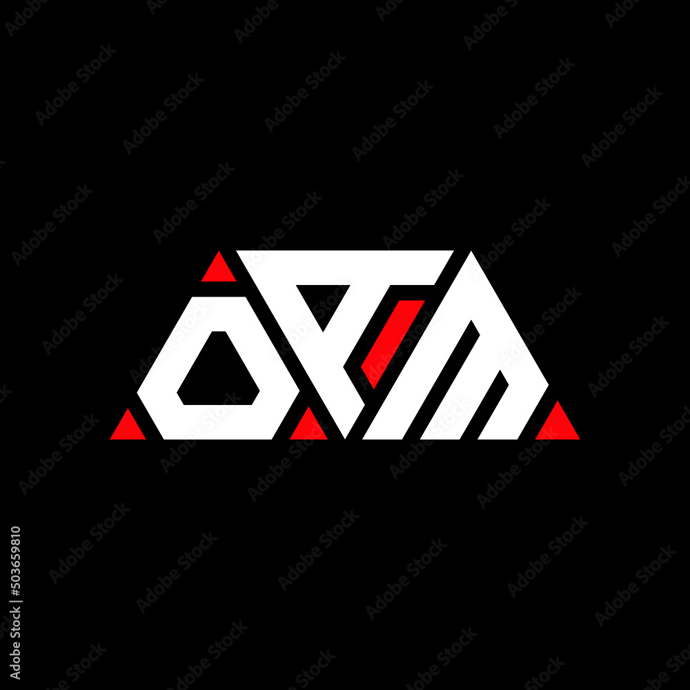 OAM triangle letter logo design with triangle shape. OAM triangle logo ...