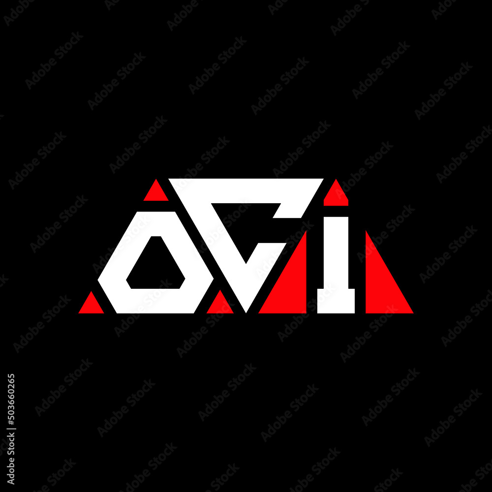 OCI triangle letter logo design with triangle shape. OCI triangle logo ...