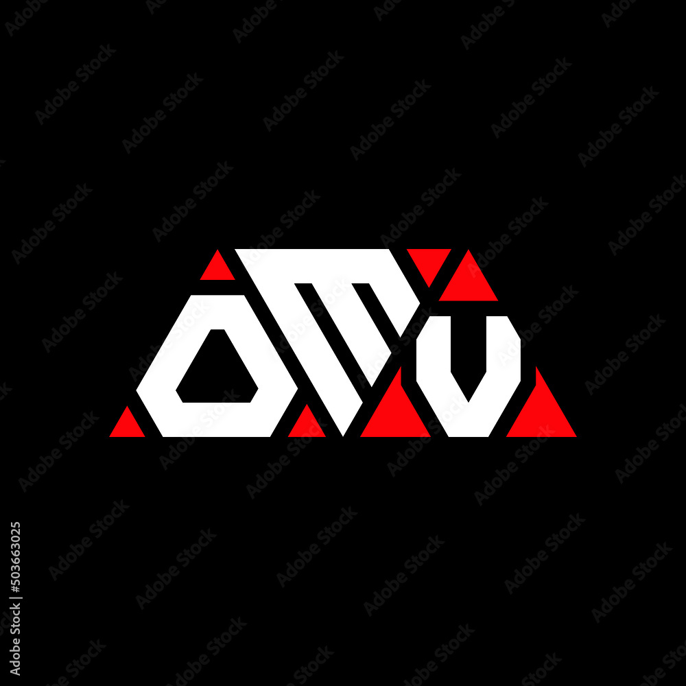 OMV triangle letter logo design with triangle shape. OMV triangle logo ...
