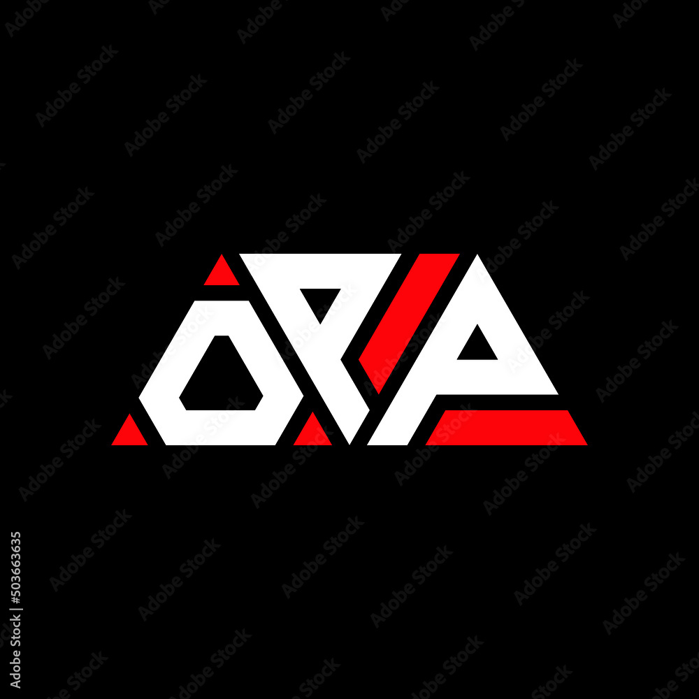 OPP triangle letter logo design with triangle shape. OPP triangle logo ...