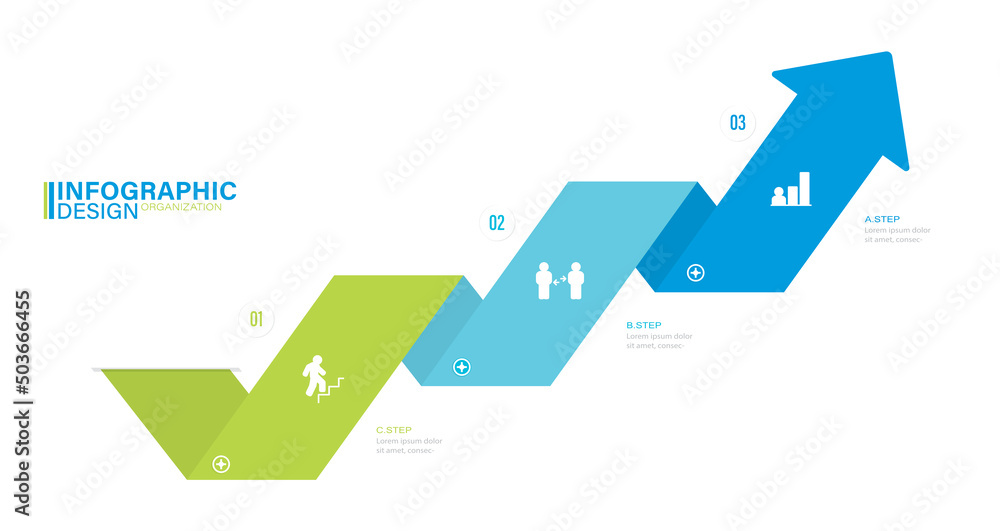 Vector template. stock illustration Number 3, Infographic, Steps ...