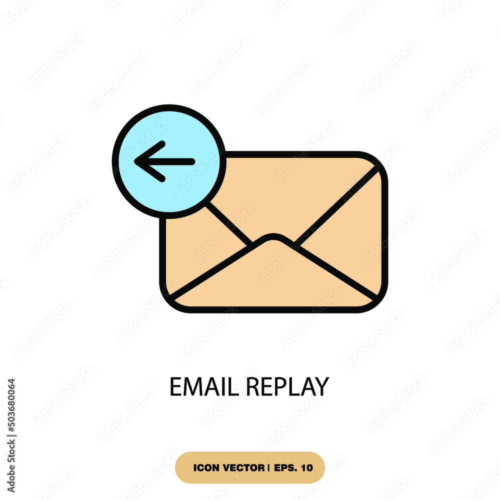 email replay icons symbol vector elements for infographic web Stock ...