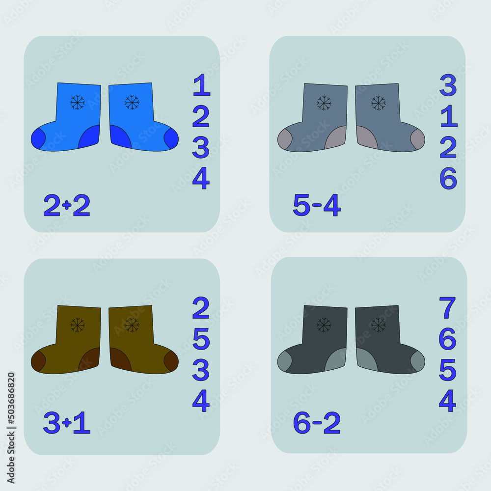worksheet vector design, task to calculate the answer and connect to ... worksheet vector design, task to calculate the answer and connect to ...