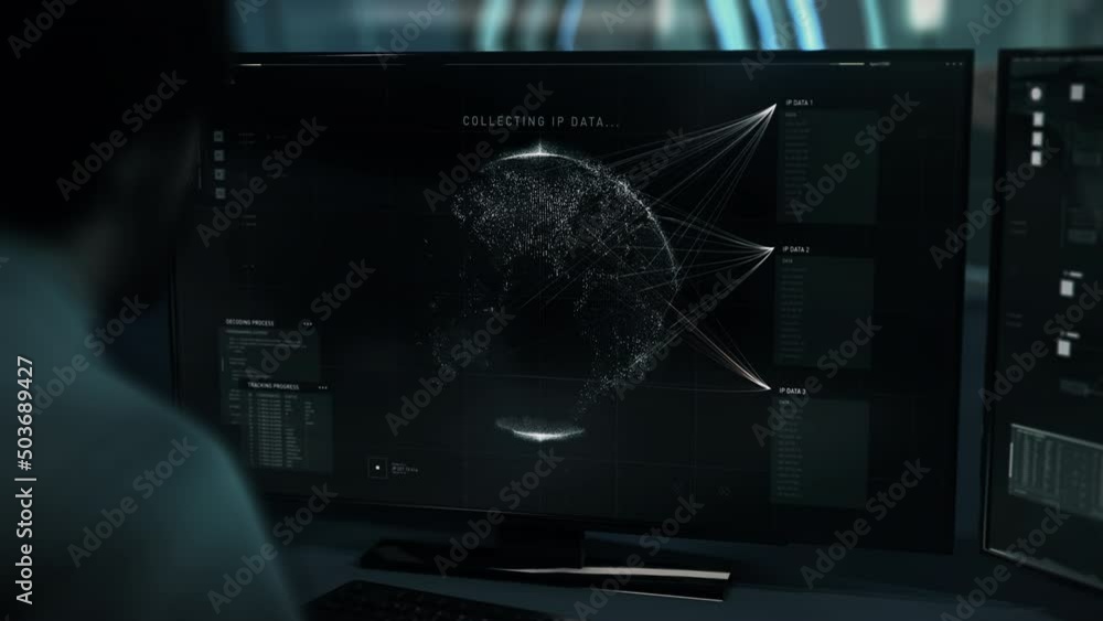 Spy Agent Uses World Web Network Analysis Interface For Position Search ...