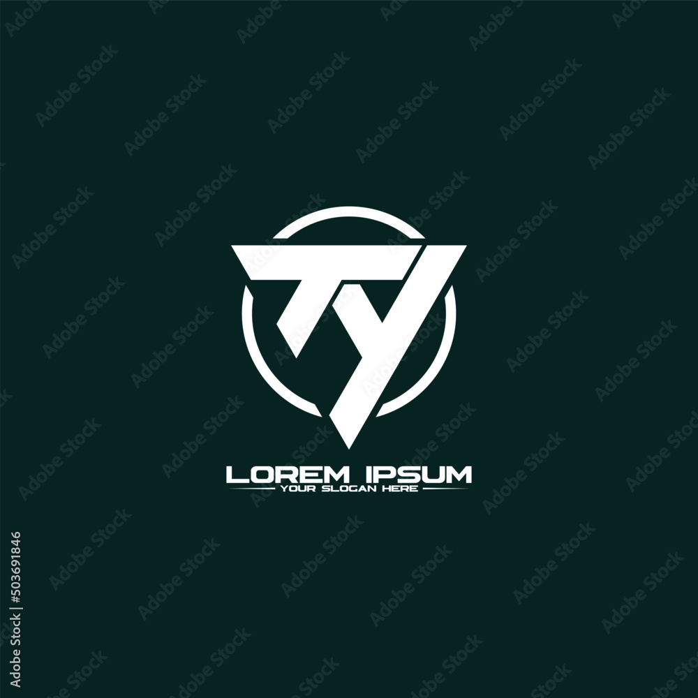 Letter TY luxury logo design vector Stock Vector | Adobe Stock