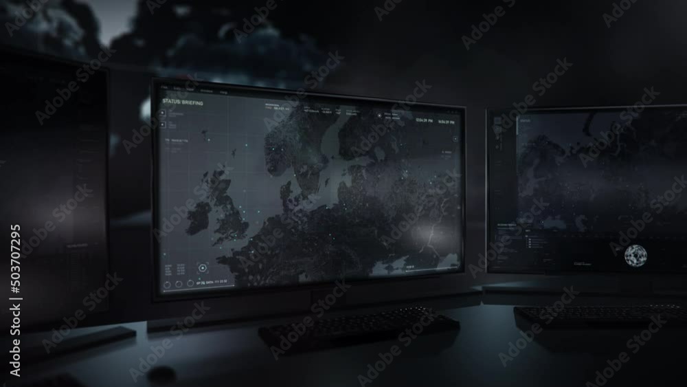 Planet Analysis With Space Satellites Makes Digital Map Of Earth Globe ...