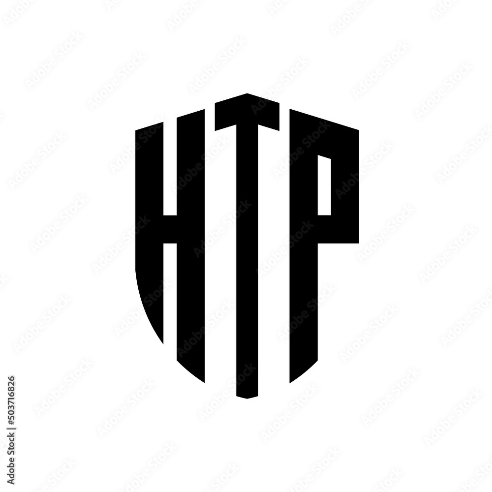 WTP letter logo design. WTP modern letter logo with black background ...
