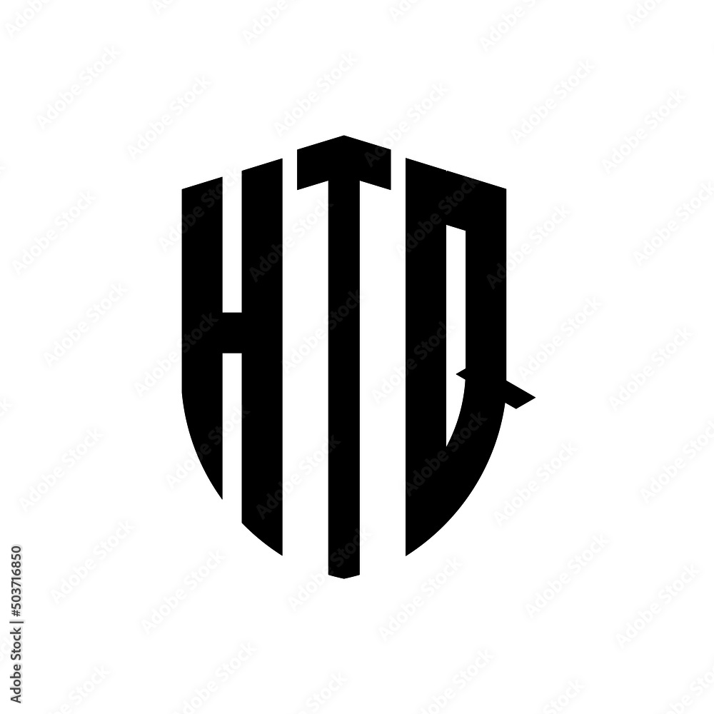 WTQ letter logo design. WTQ modern letter logo with black background ...