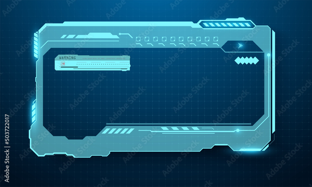 Futuristic frame user interface screen element. Abstract control panel ...