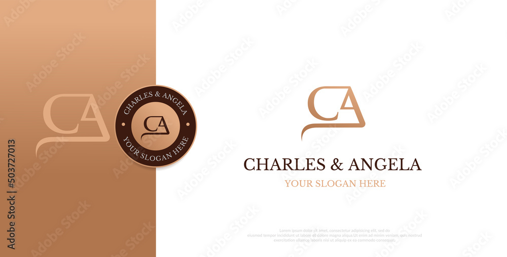 Initial CA Logo Design Vector Stock Vector | Adobe Stock