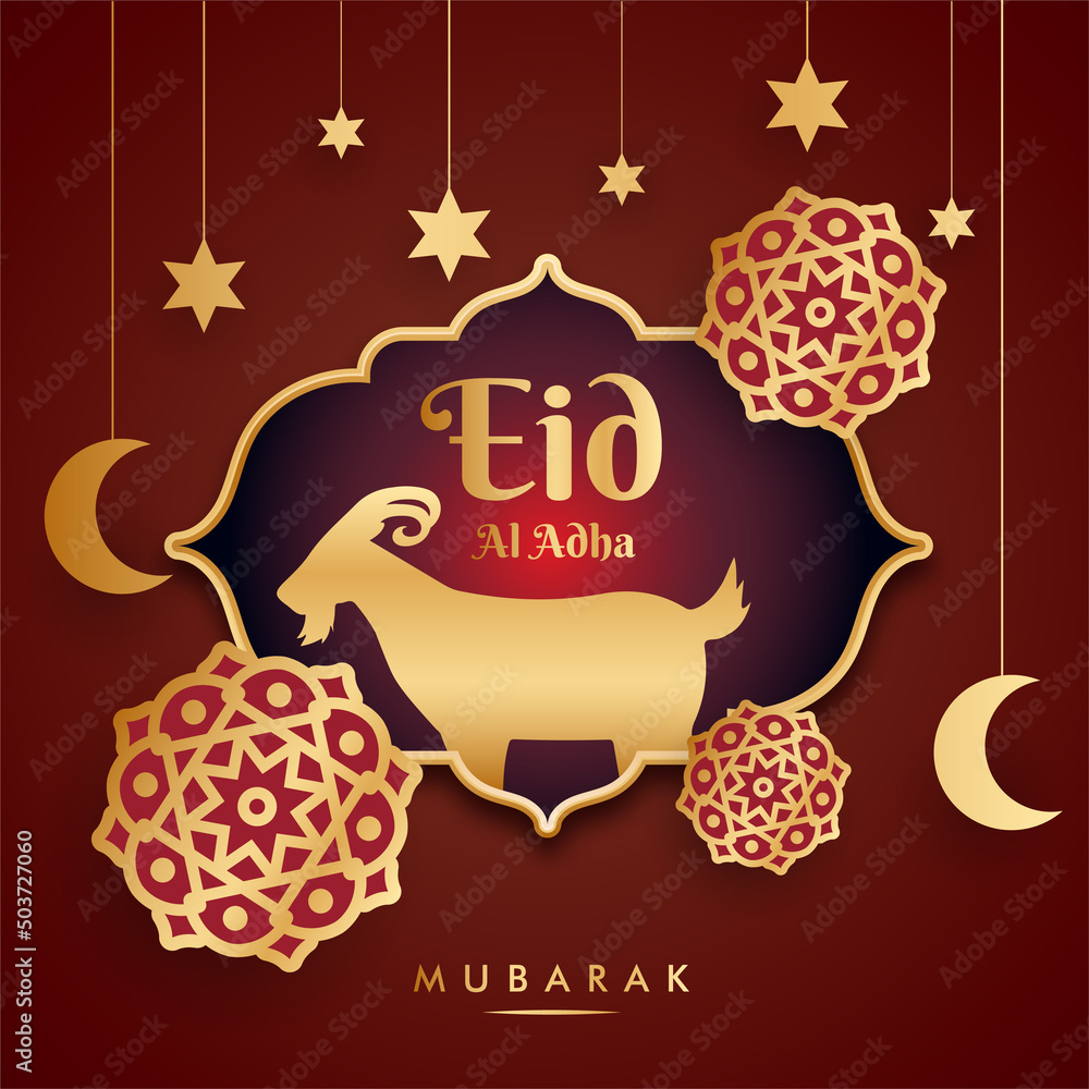 Eid al adha mubarak, happy eid ul adha celebration beautiful greeting ...