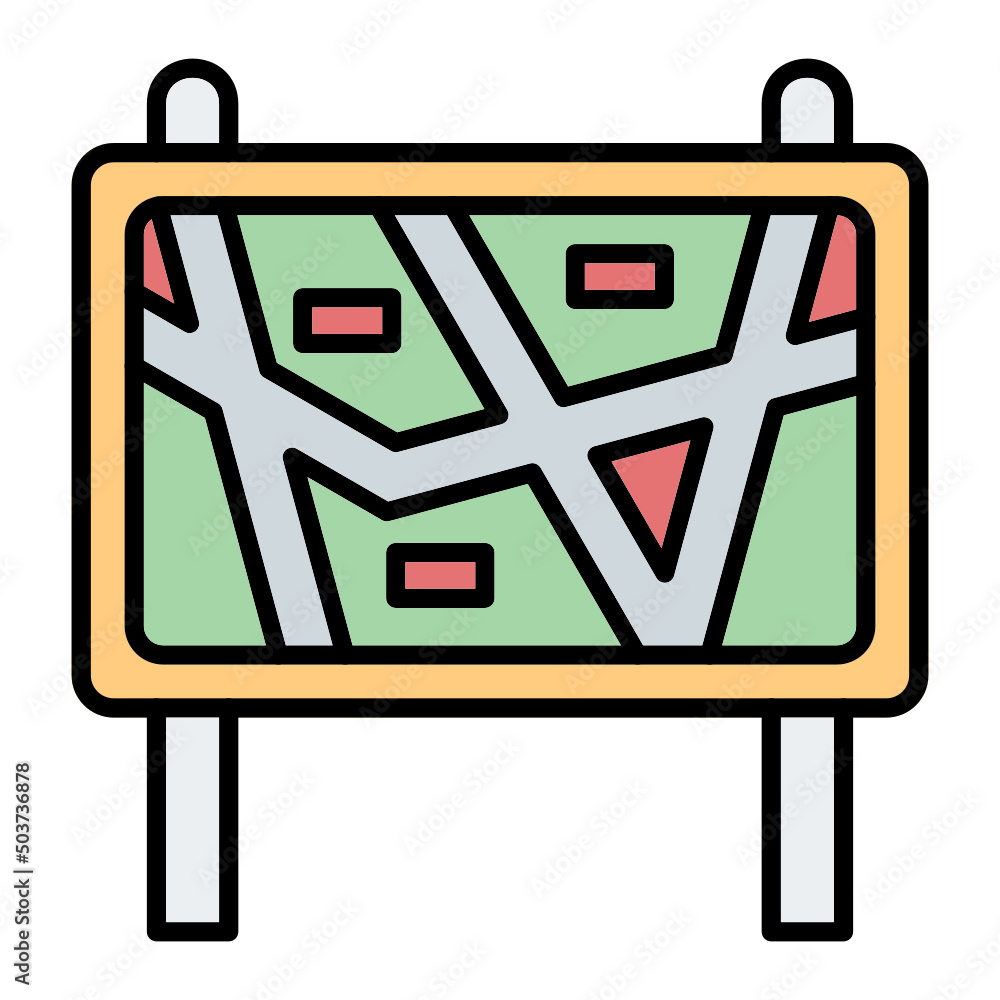 Park Map Icon Stock Vector | Adobe Stock
