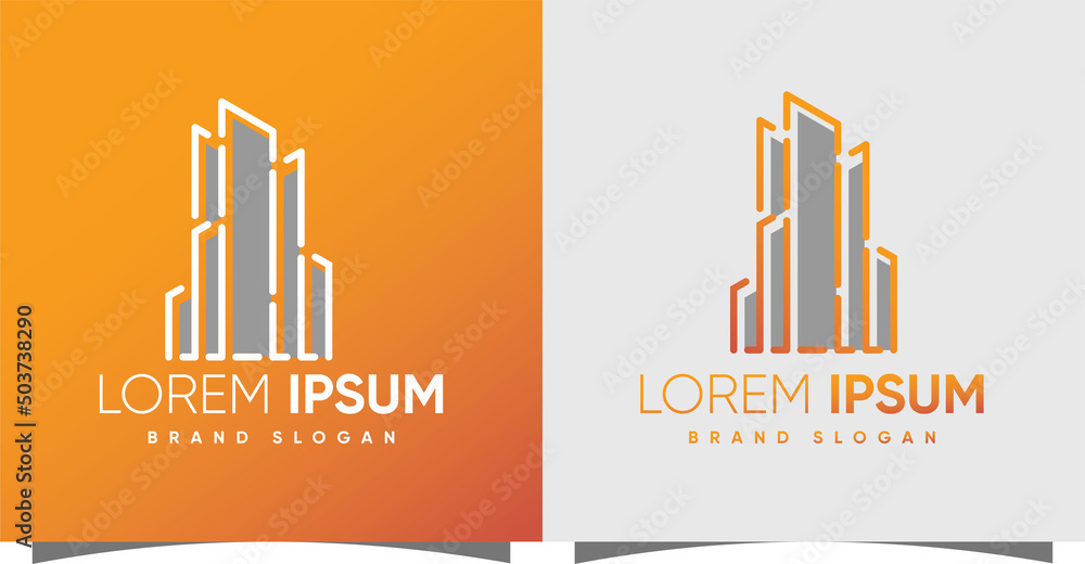 Building logo with creative modern style Premium Vector Stock Vector ...