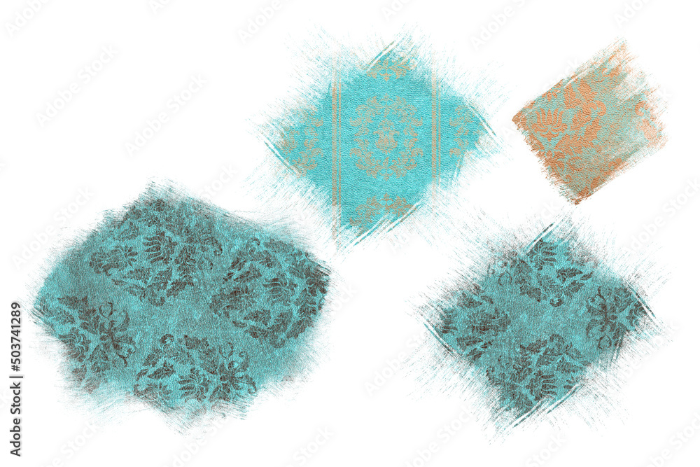 Abstract shapes. Modern sublimation backgrounds with leather texture ...