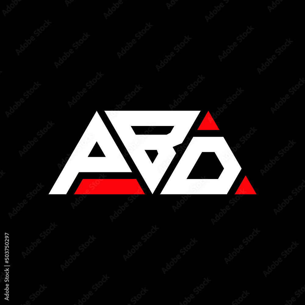 PBD triangle letter logo design with triangle shape. PBD triangle logo ...