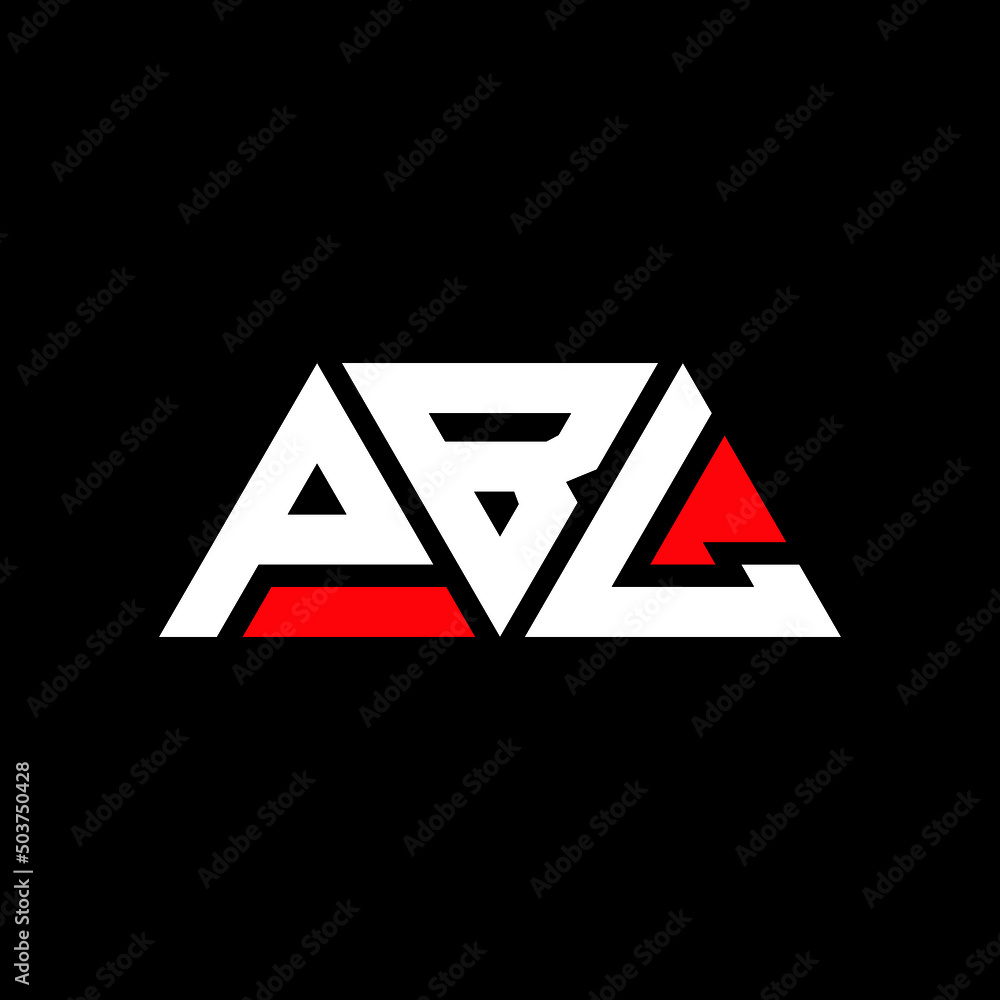 PBL triangle letter logo design with triangle shape. PBL triangle logo ...