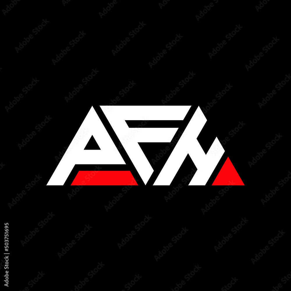 PFH triangle letter logo design with triangle shape. PFH triangle logo ...