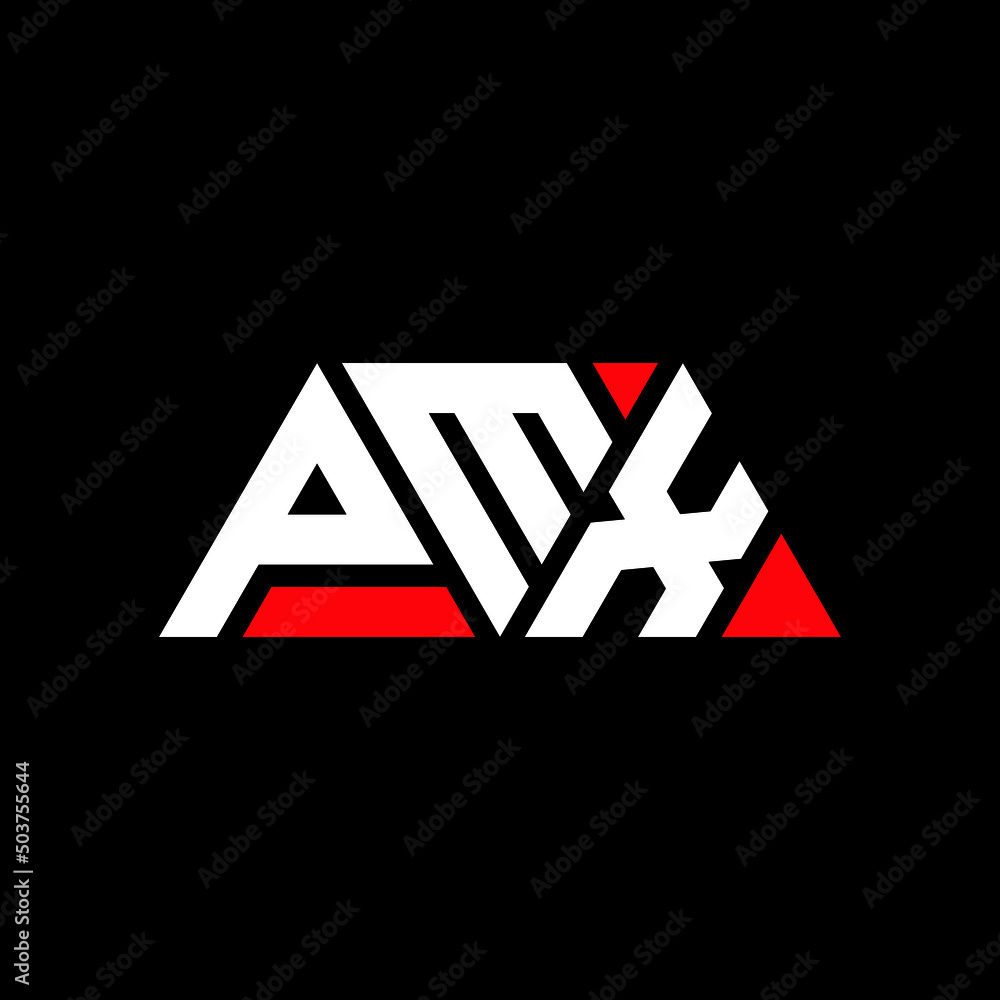 PMX triangle letter logo design with triangle shape. PMX triangle logo ...