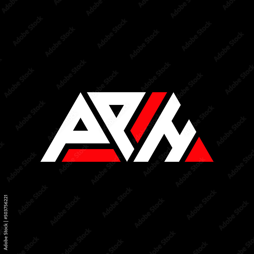 PPH triangle letter logo design with triangle shape. PPH triangle logo ...