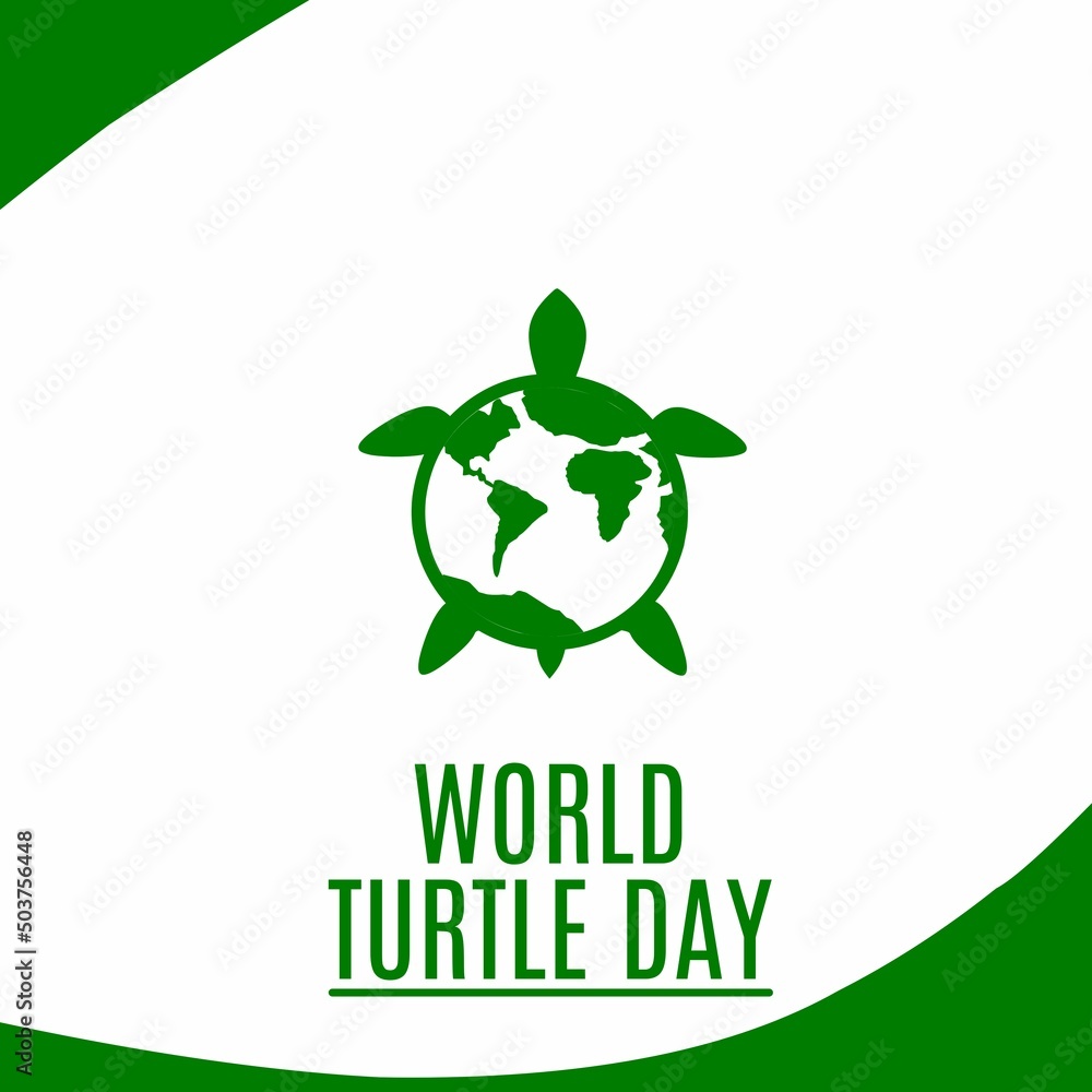 turtle silhouette with world map shell. perfect for world turtle day ...