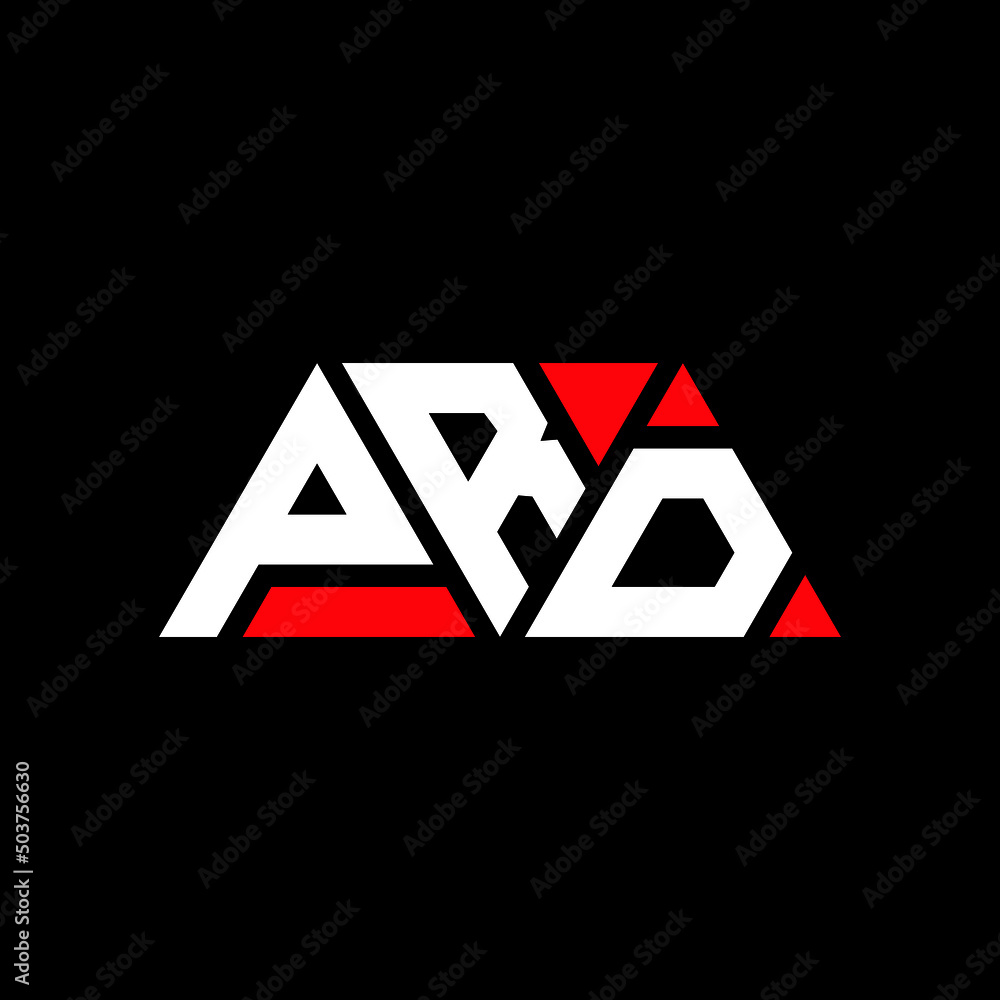 PRD triangle letter logo design with triangle shape. PRD triangle logo ...