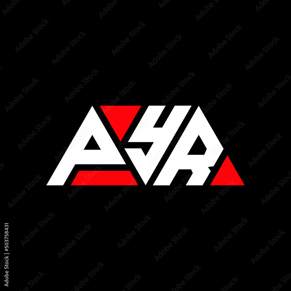 PYR triangle letter logo design with triangle shape. PYR triangle logo ...