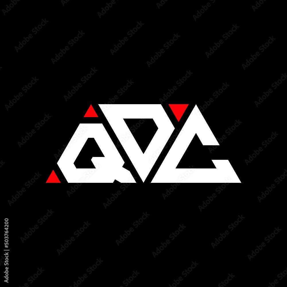QDC triangle letter logo design with triangle shape. QDC triangle logo ...