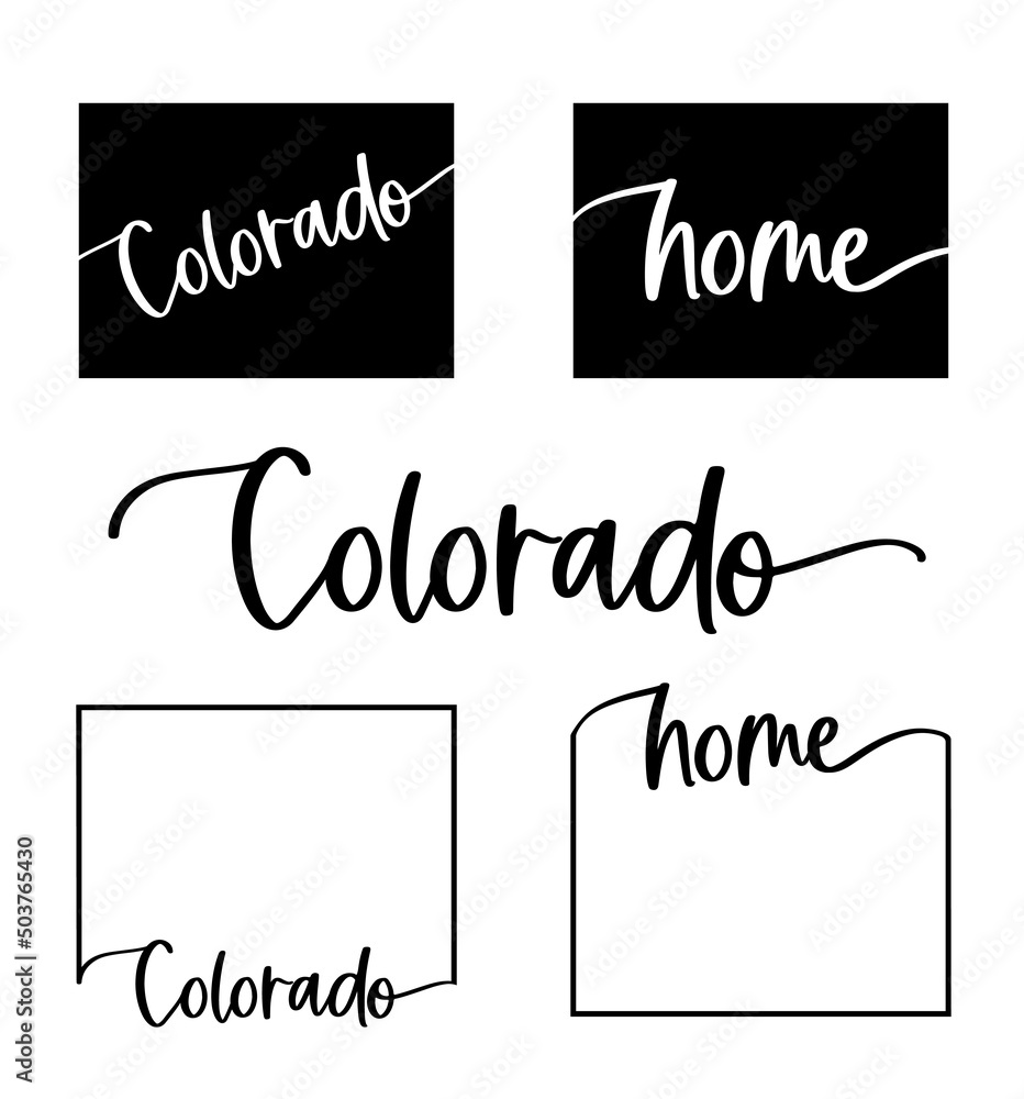 Stylized map of the U.S. state of Colorado vector illustration Stock ...