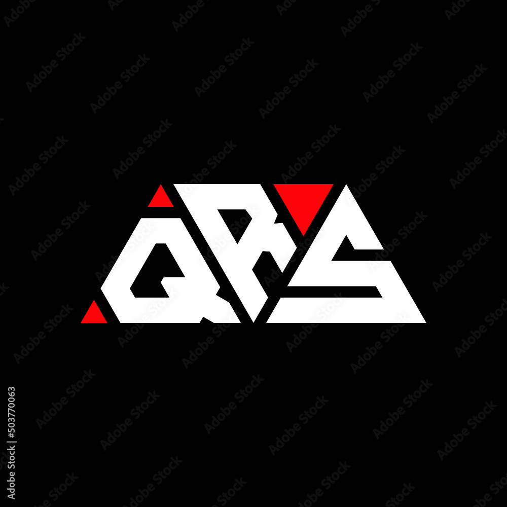 QRS triangle letter logo design with triangle shape. QRS triangle logo ...