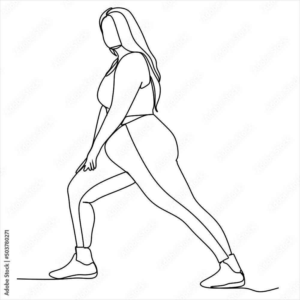 One continuous single drawing line art flat doodle yoga, lifestyle ...