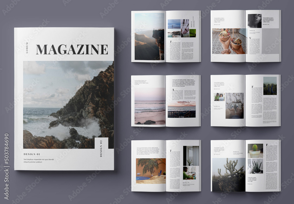 Creative Magazine Layout Stock Template | Adobe Stock