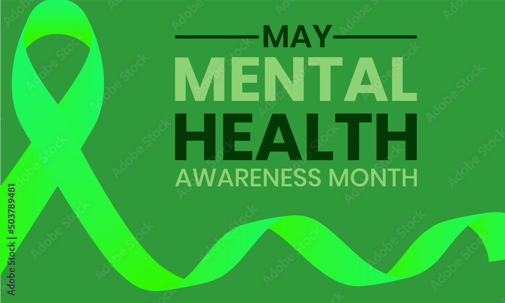 Mental Health Awareness Month. Health awareness concept vector template ...