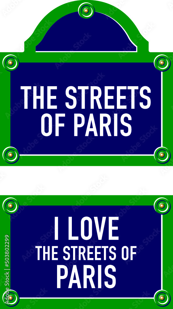 Pancarte de rue Parisienne Stock Vector | Adobe Stock