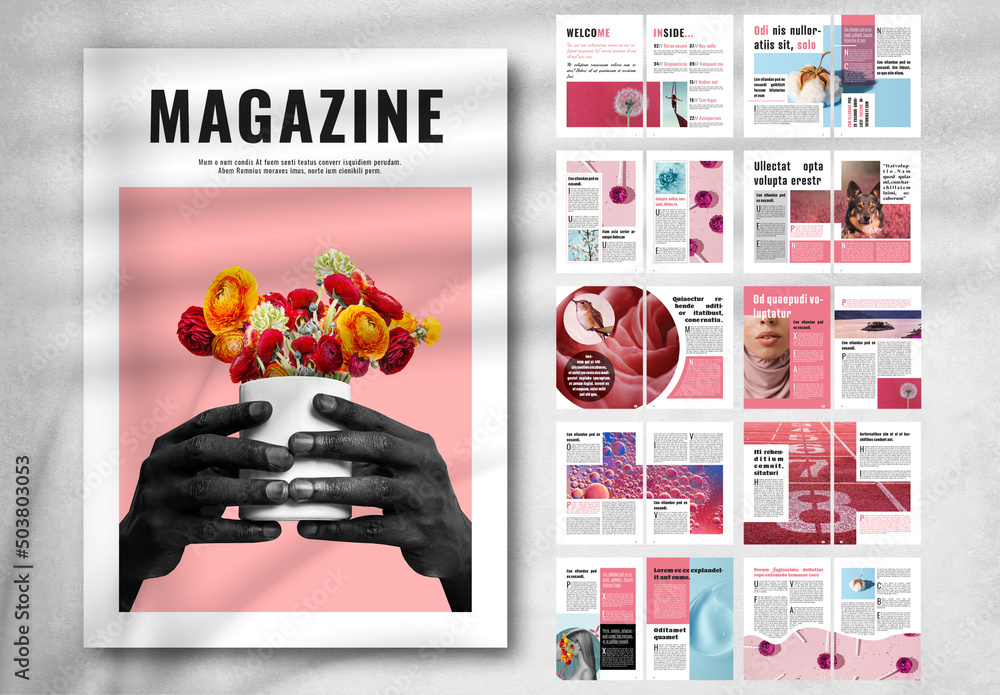 Magazine Layout Stock Template | Adobe Stock