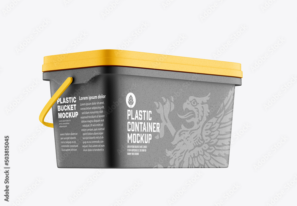 Plastic Container Mockup Stock Template | Adobe Stock
