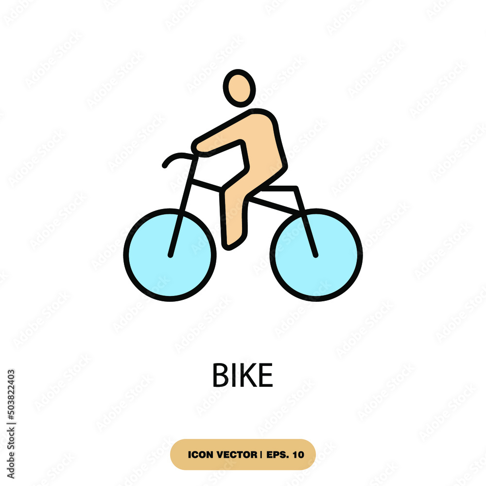 bike icons symbol vector elements for infographic web Stock Vector ...