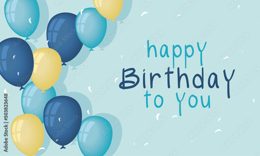 happy birthday lettering poster Stock Vector | Adobe Stock