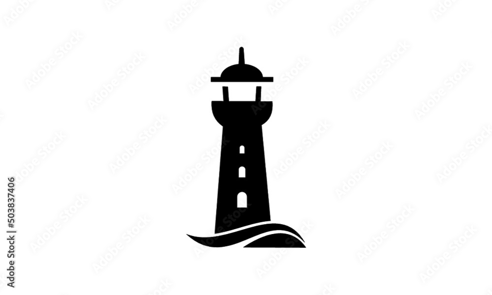 lighthouse silhouette vector Stock Vector | Adobe Stock