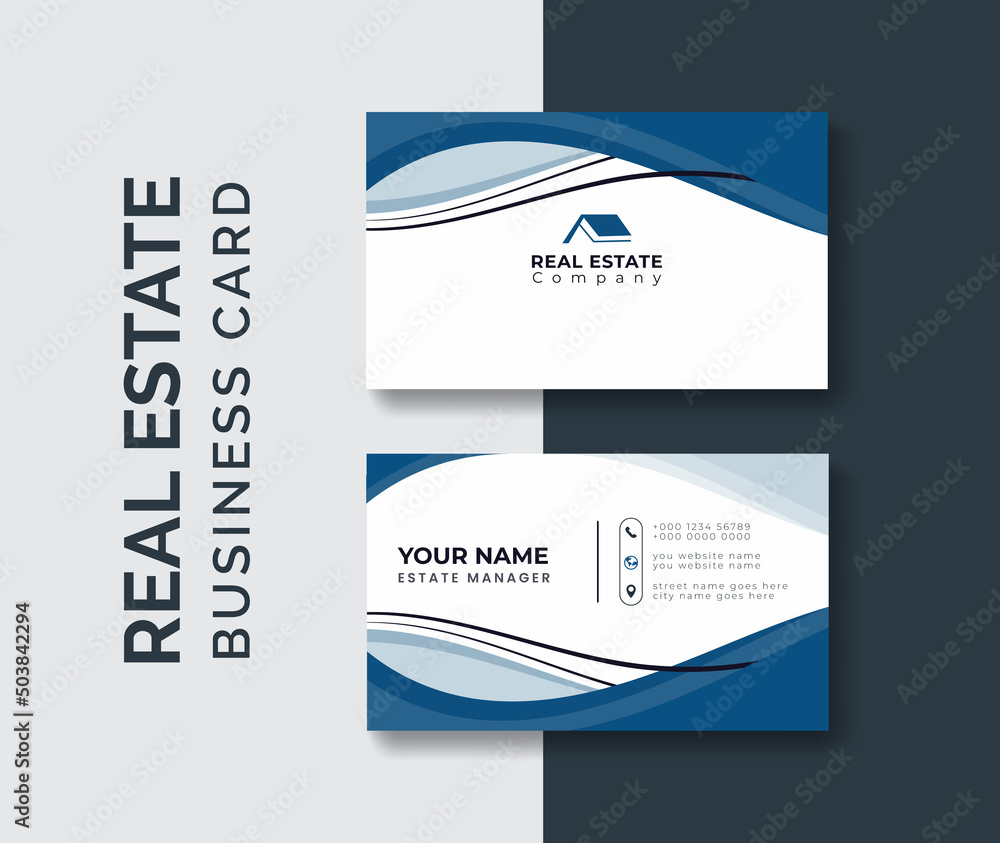real estate commercial business card, Business card real estate agent ...