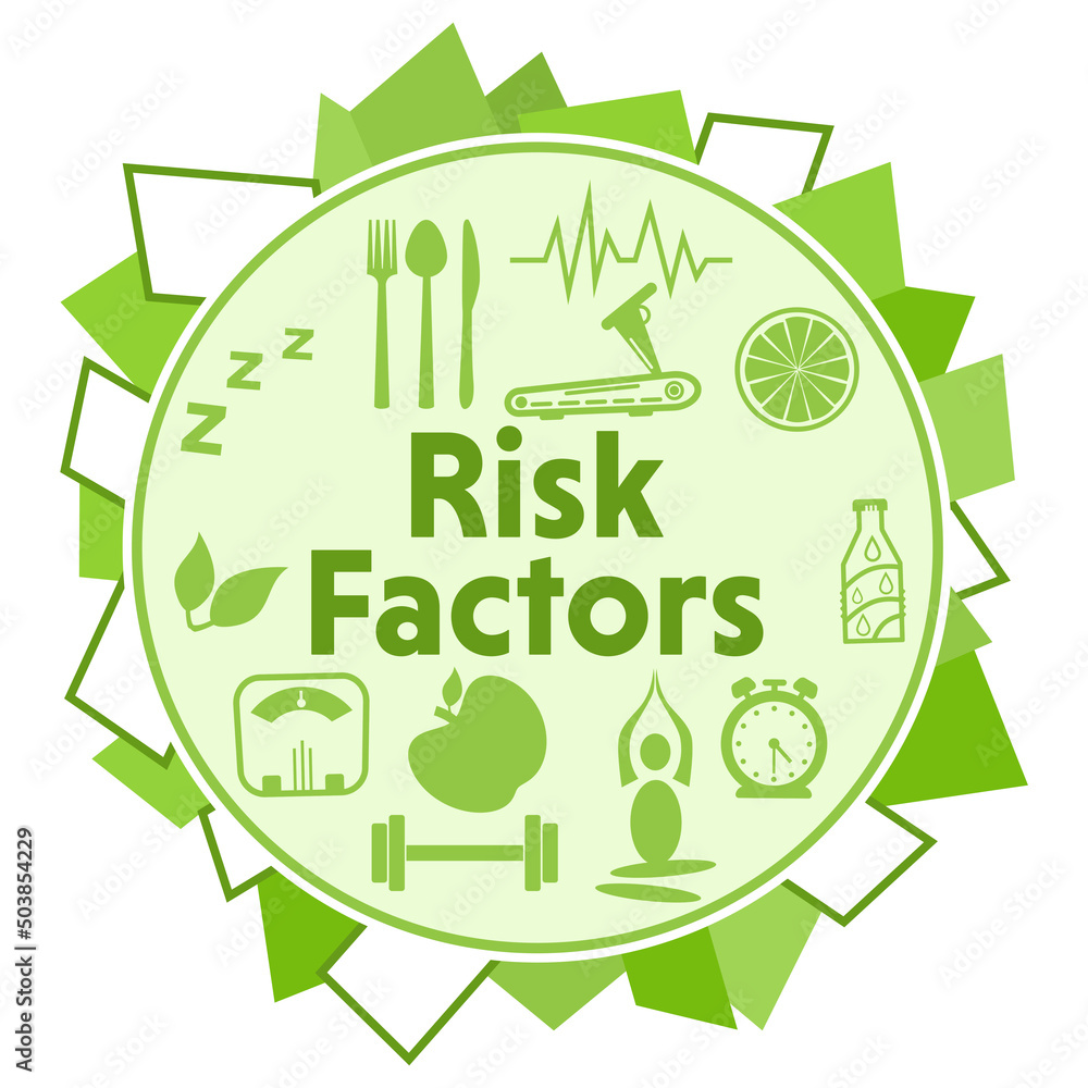 Risk Factors Green Random Shapes Circular Health Symbols Stock ...