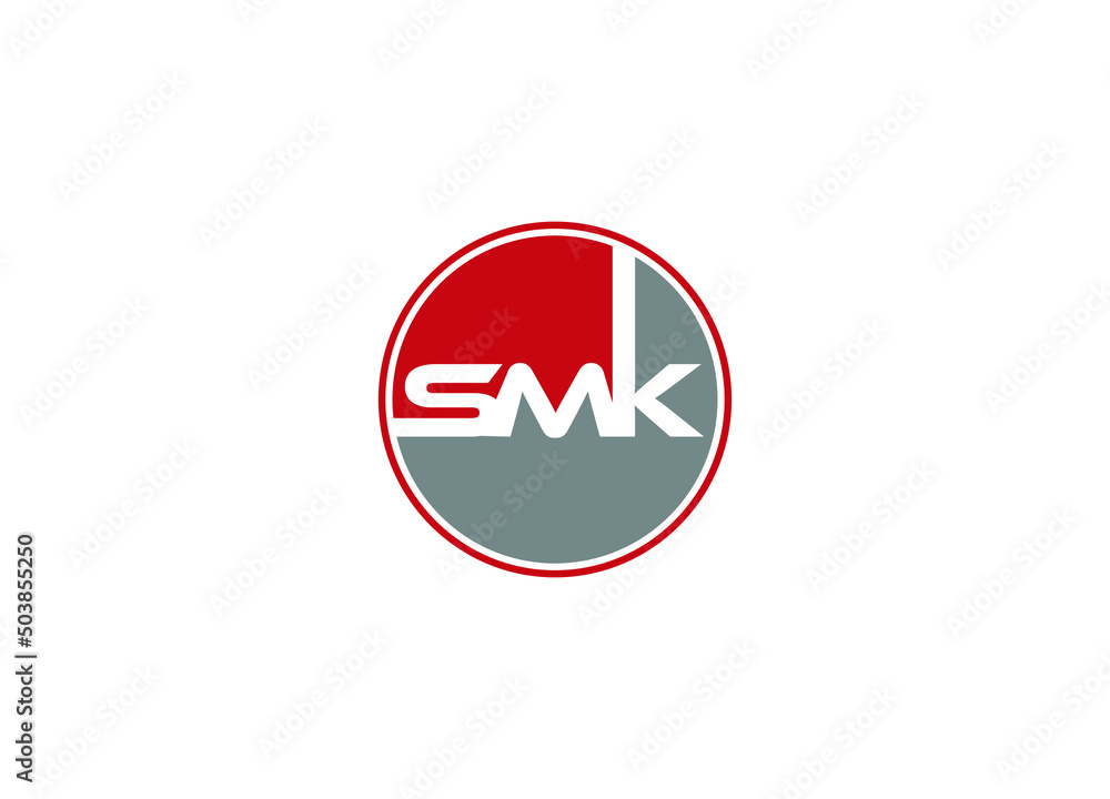 SMK Abstract Letters Logo Monogram Stock Vector | Adobe Stock