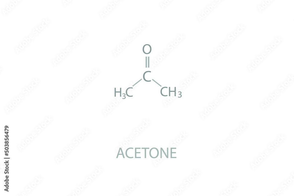 Acetone molecular skeletal chemical formula. Stock Vector | Adobe Stock
