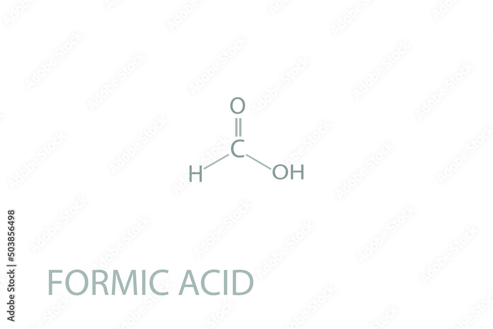Formic acid molecular skeletal chemical formula. Stock Vector | Adobe Stock