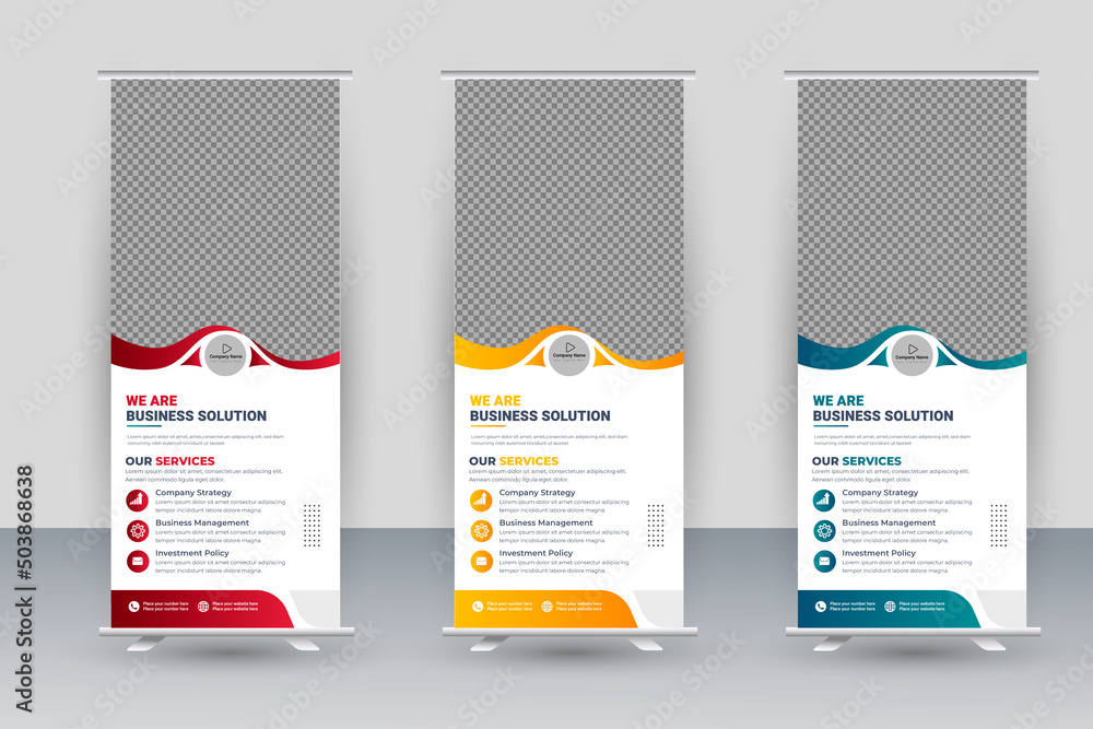 Business Roll Up Banner. corporate Roll up background for Presentation ...