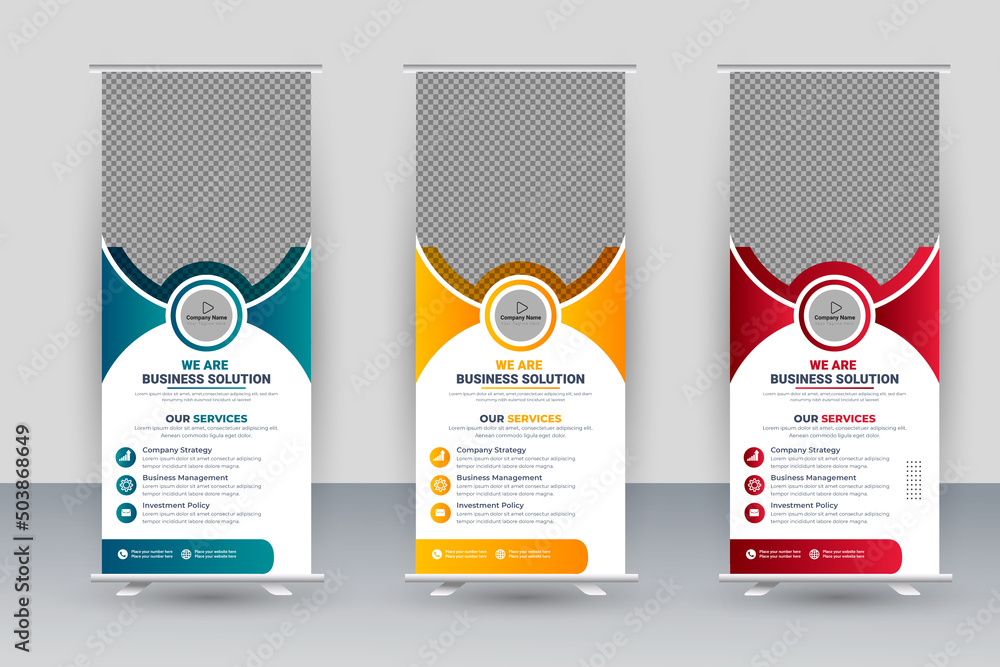 Business Roll Up Banner. corporate Roll up background for Presentation ...