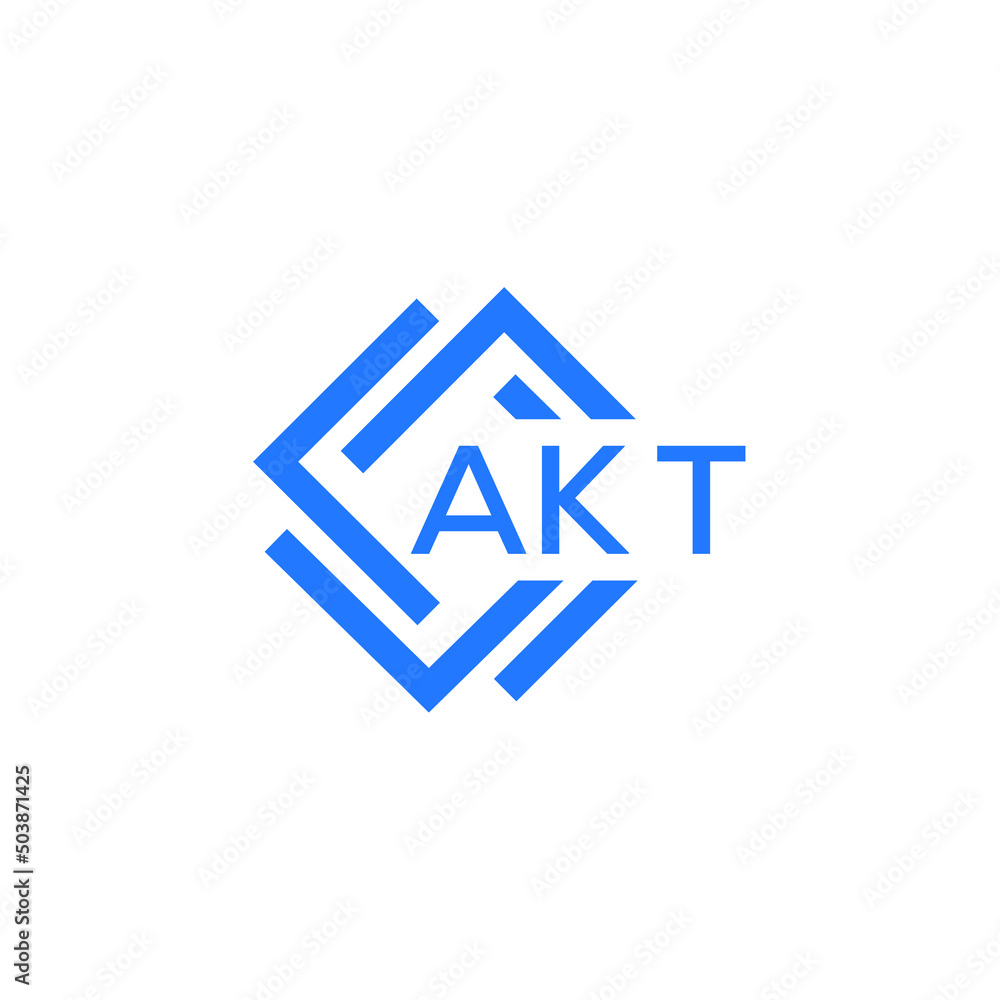 AKT technology letter logo design on white background. AKT creative ...