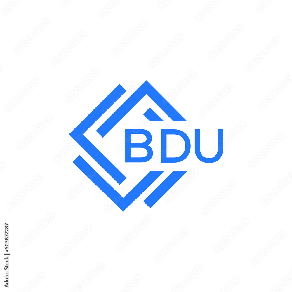 BDU technology letter logo design on white background. BDU creative ...