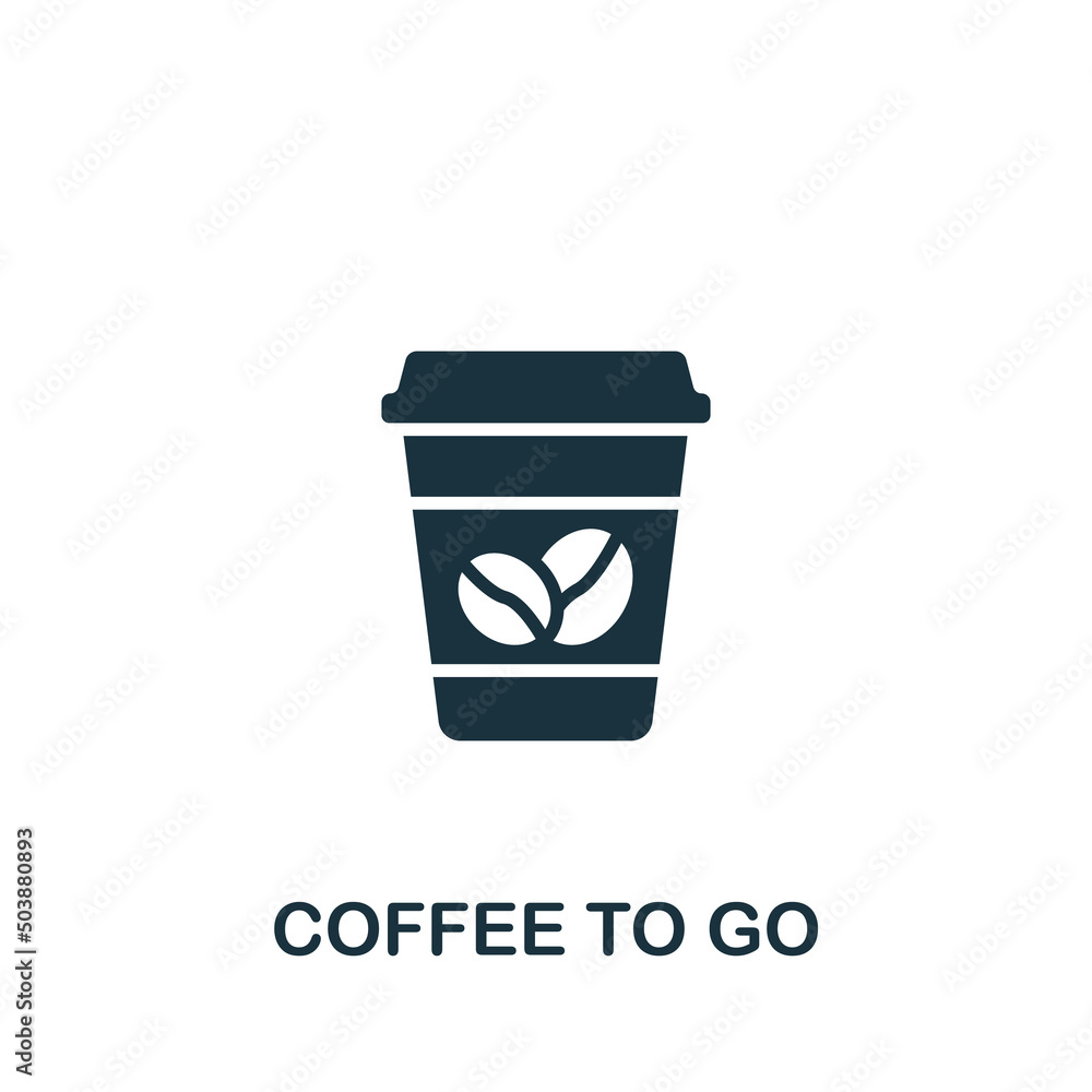Coffee To Go icon. Monochrome simple Drinks icon for templates, web ...