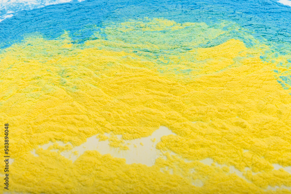 Ukrainian flag colours. The concept of war in Ukraine. Blue and yellow ...